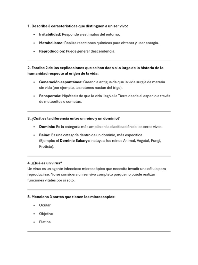 Respuestas A Cuestionario Diagnostico | PDF