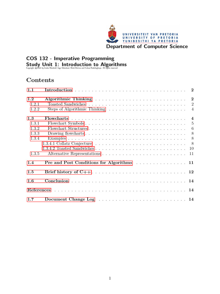 SU01 - Introduction To Algorithms | PDF | C++ | Software Development