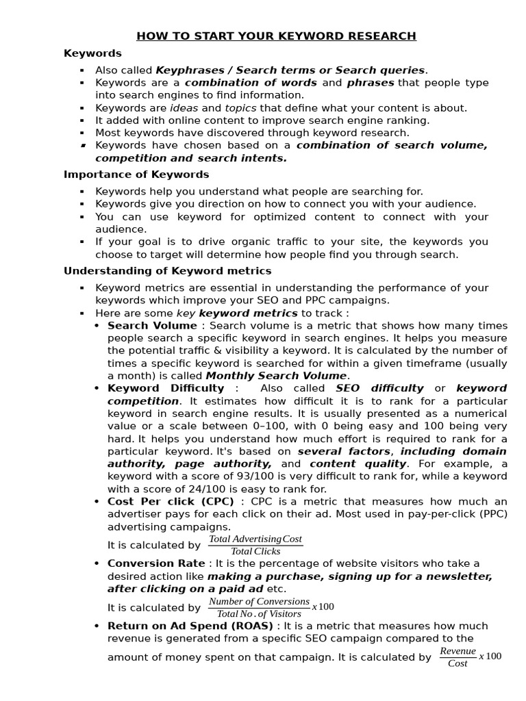 Keyword Research Details (Ok) | PDF | Search Engine Optimization ...