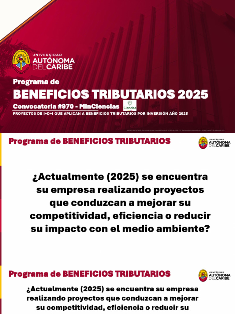 Beneficios Tributarios 2025 para I+D+i | PDF | Economias