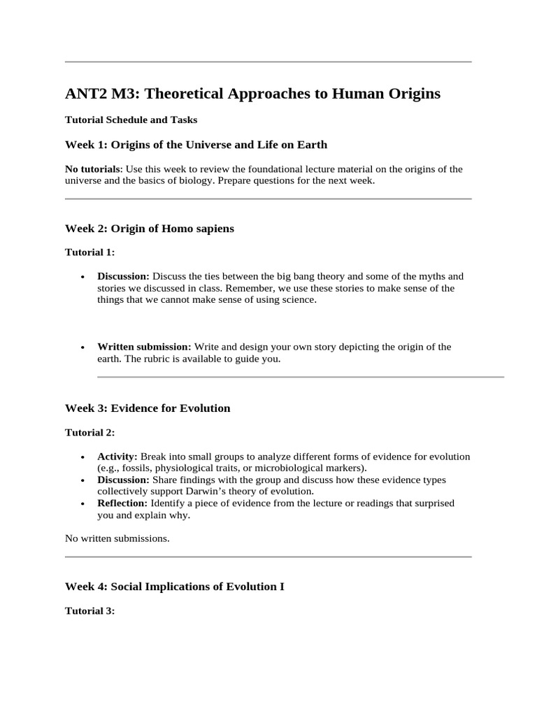 ANT2 Tutorial Guideline | PDF | Evolution | Creationism