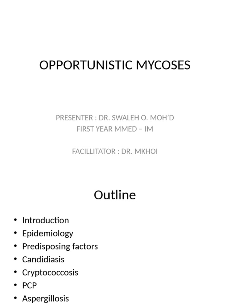 Opportunistic Mycoses | PDF | Candidiasis | Medical Specialties