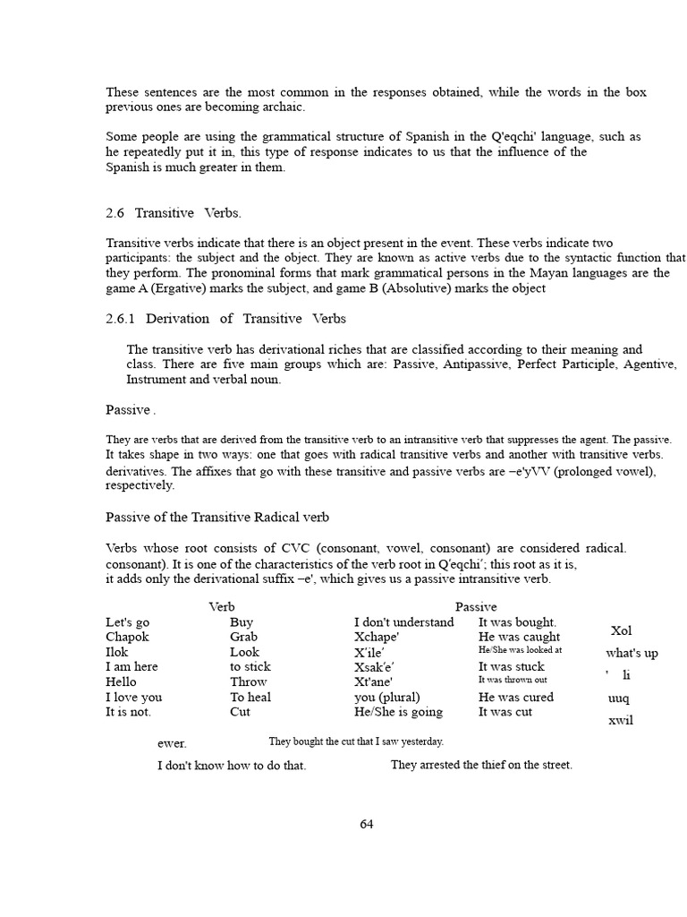 Microsoft Word - Descriptive Grammar of Q'eqchi' | PDF | Verb ...
