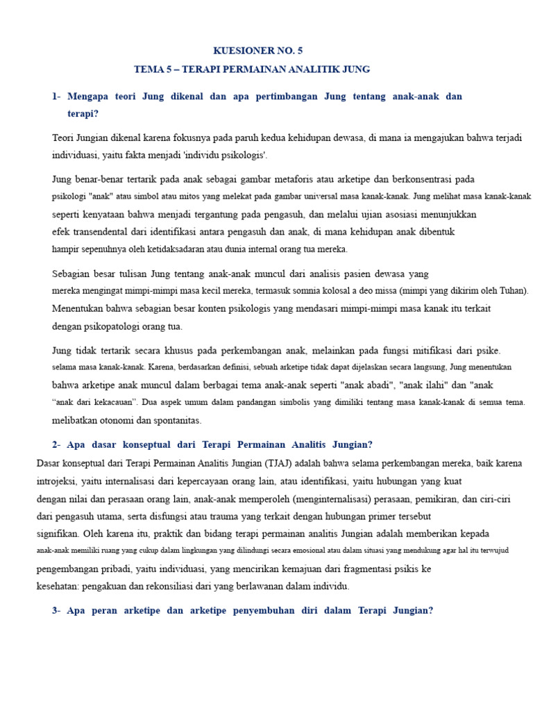 Terapis Permainan Analitik Jungian | PDF