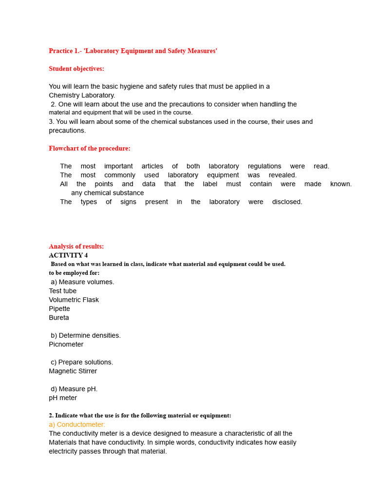 Laboratory Safety and Equipment Guide | PDF | Laboratories | Physical ...