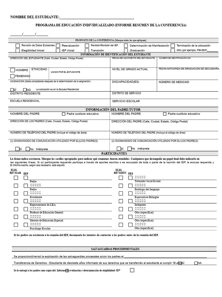 Formulario IEP de Illinois | PDF | Evaluación | Comportamiento