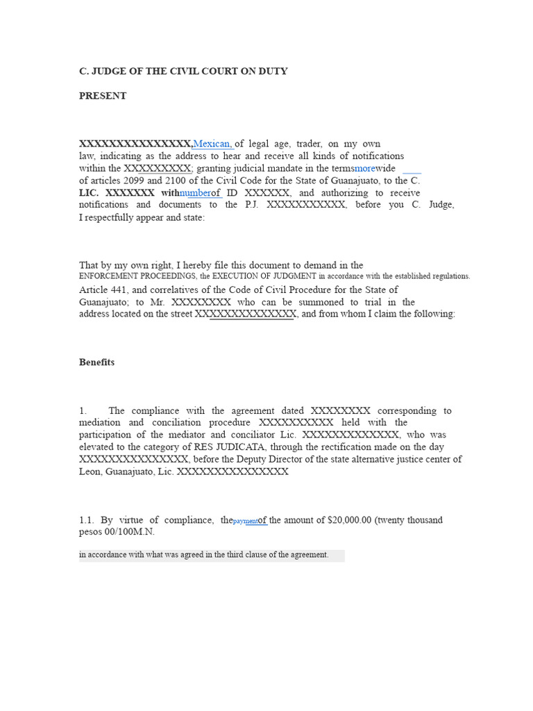 Enforcement of Judgment in Guanajuato | PDF | Mediation | Judgment (Law)