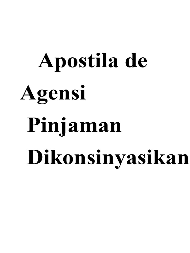 Panduan Agen Pinjaman Konsolidasi | PDF