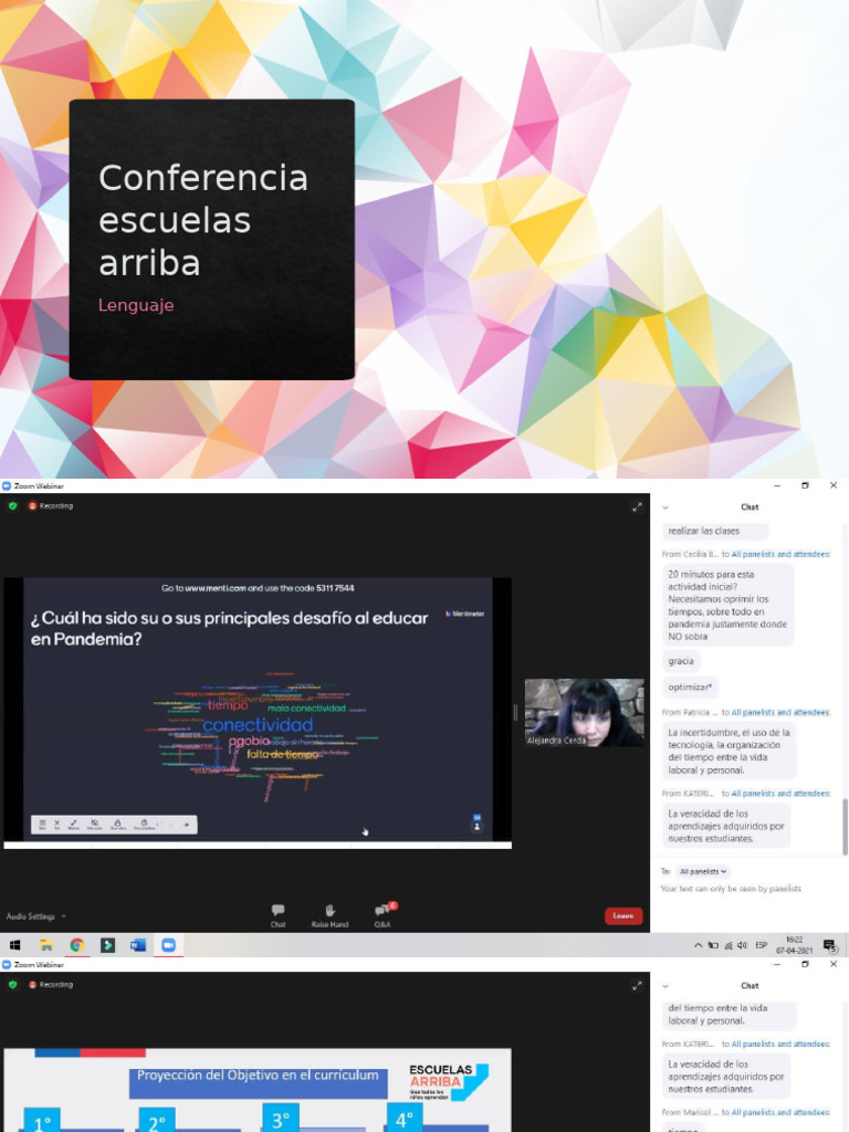 Conferencia Escuelas Arriba - Lenguaje | PDF