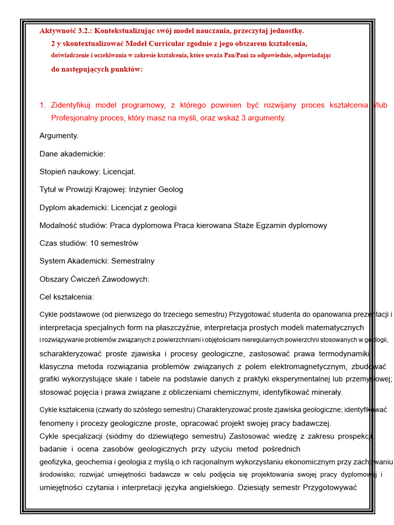 PRZYKŁAD - Ćwiczenie 3.2. Kontekstualizowanie Swojego Modelu ...