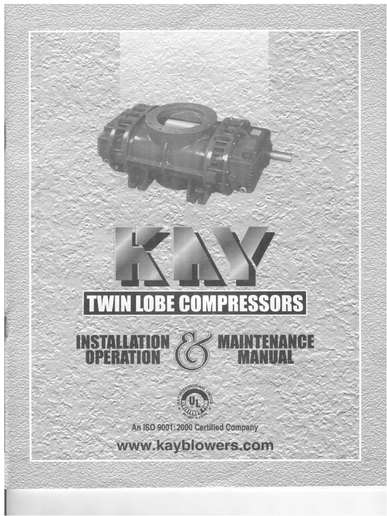 Manuel d'installation des compresseurs Kay | PDF | Pompe | Courroie