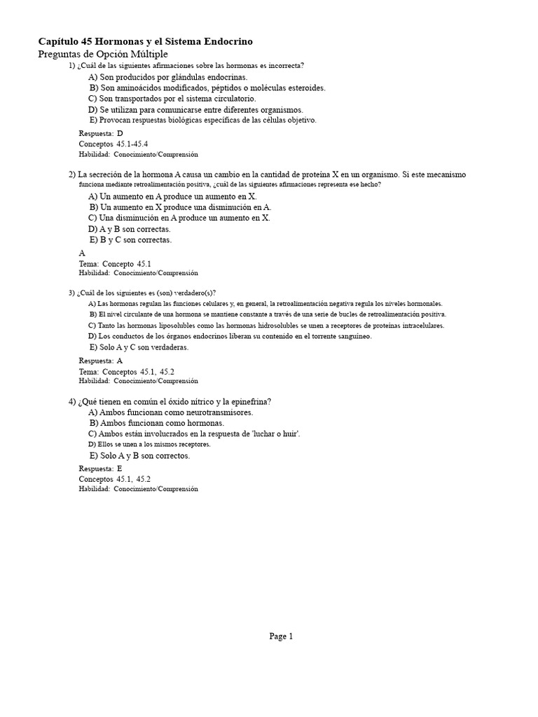 ch45 PDF | PDF | Hormona | Sistema endocrino