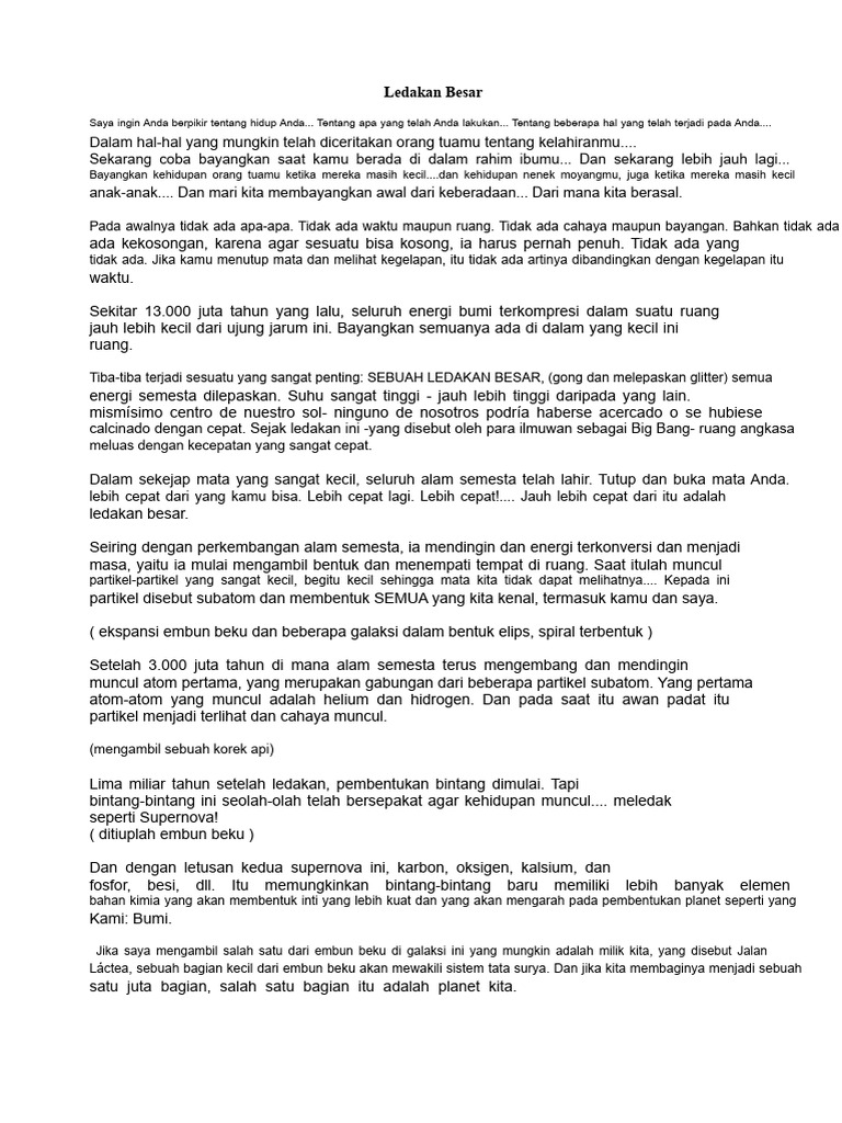 Asal Usul Alam Semesta: Big Bang | PDF