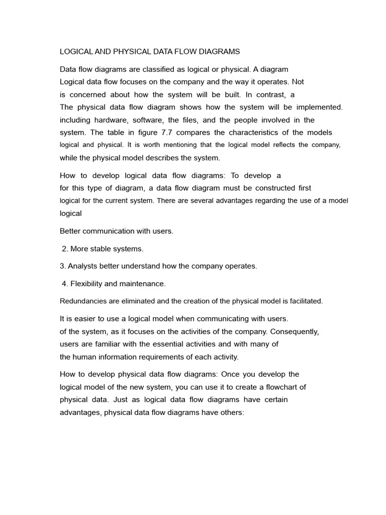 Logical and Financial Data Flow Diagrams | PDF | Computer Science ...