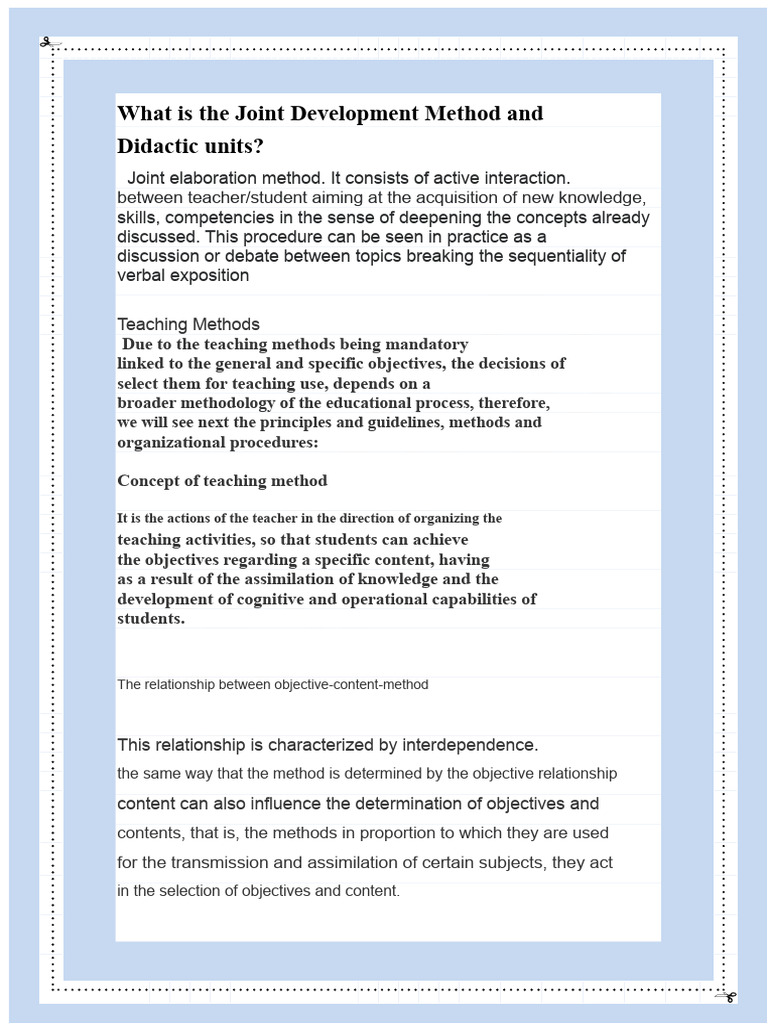Joint Development Method in Education | PDF | Knowledge | Teaching Method