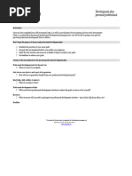 PDP Blank Template FINAL | PDF | Professional Development | Dentistry