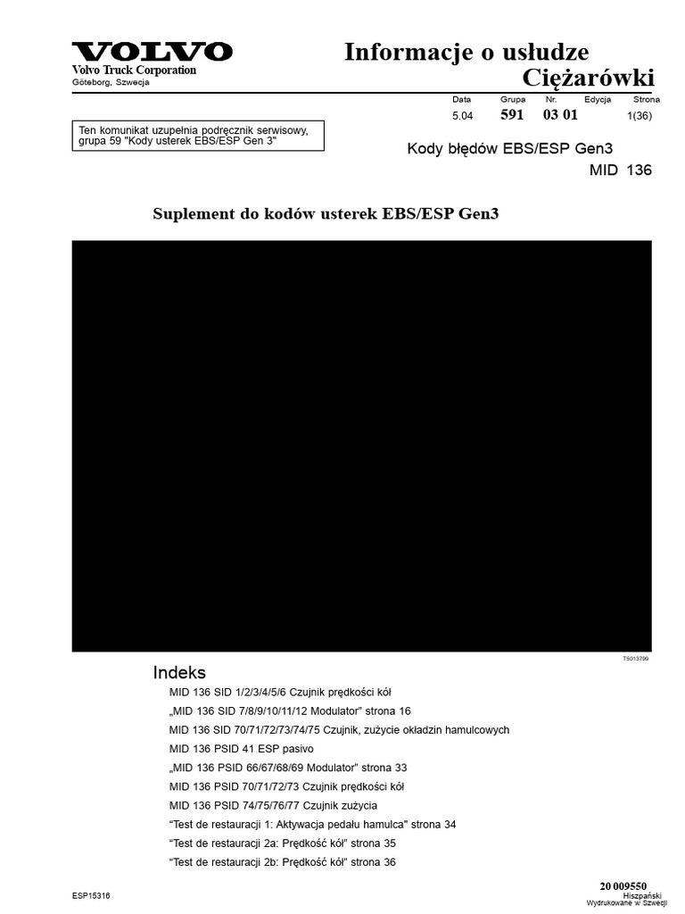 MID 136. Kody Usterek EBS PDF | PDF