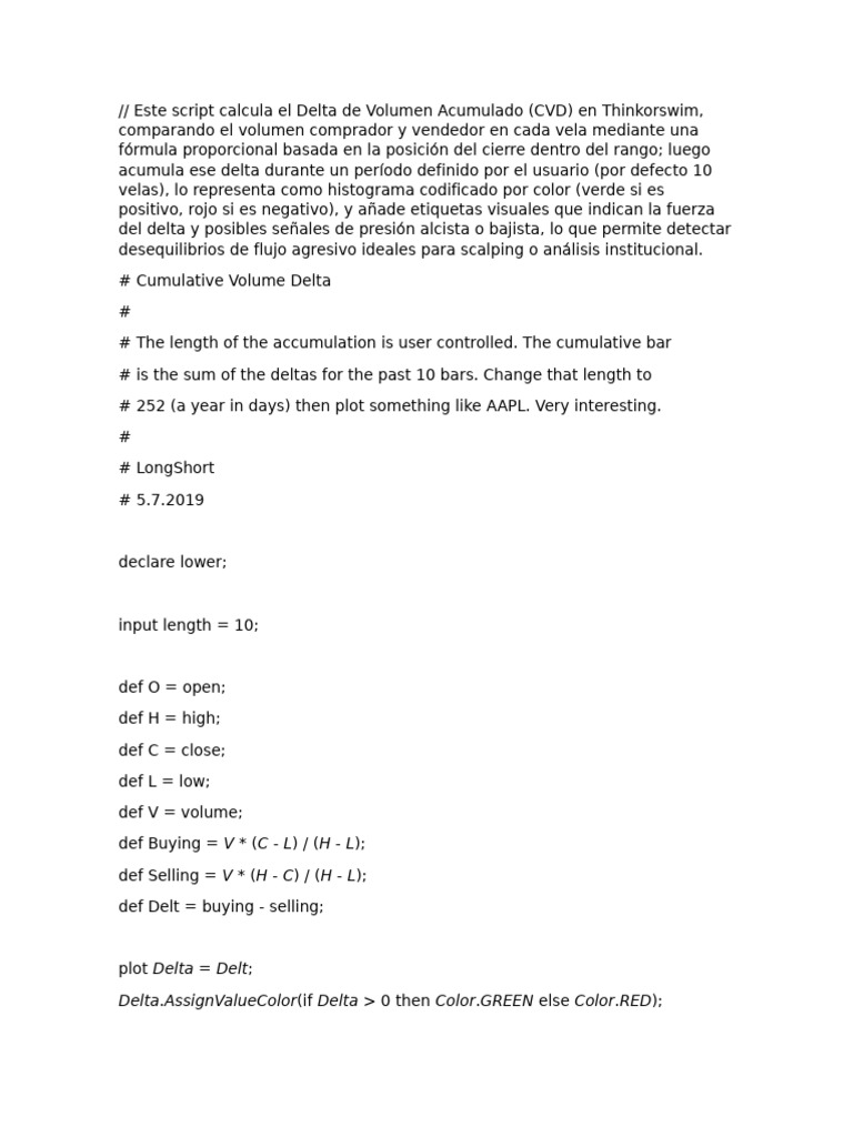Cumulative Volume Delta | PDF