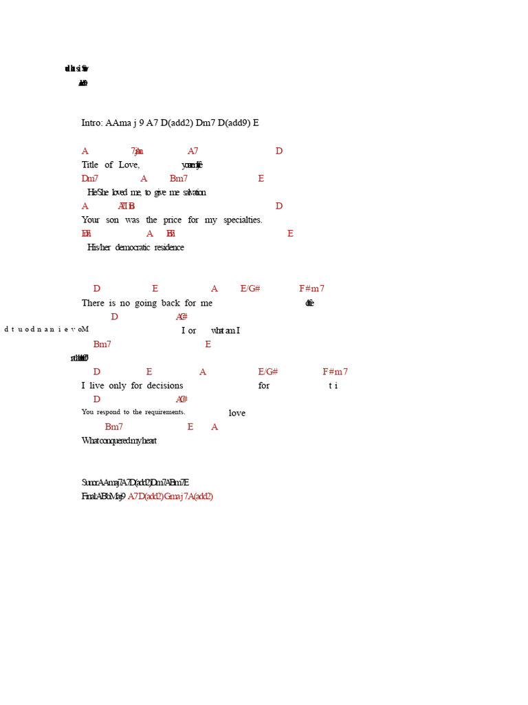 Chords (DMontero), Sweet Love | PDF | Abrahamic Religions | Systematic ...