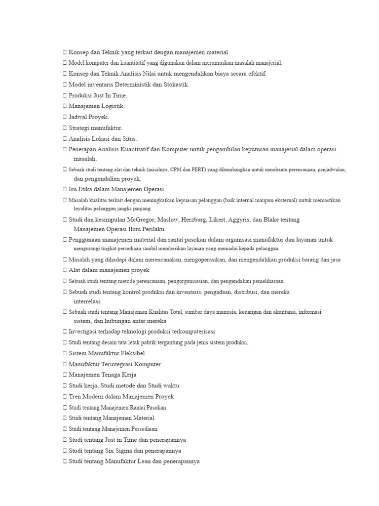 Konsep Dan Teknik Yang Terkait Dengan Manajemen Material | PDF