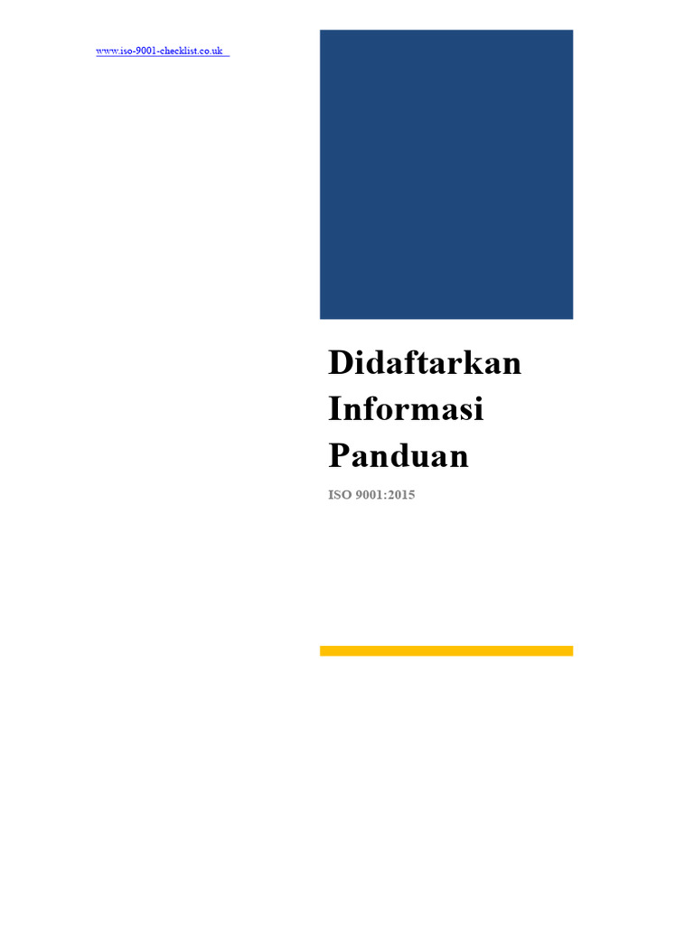 Panduan Dokumen ISO 9001:2015 | PDF