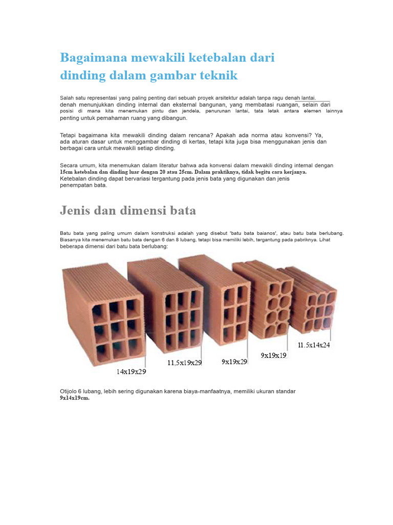 Representasi Ketebalan Dinding Rumah | PDF