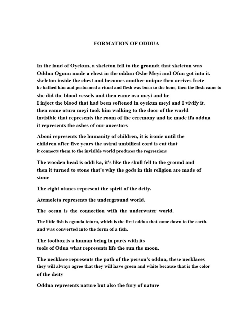 Formation and Rituals of Oddua | PDF | Religious Faiths | Spirituality