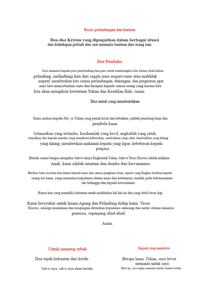 Doa Santa Sara | PDF