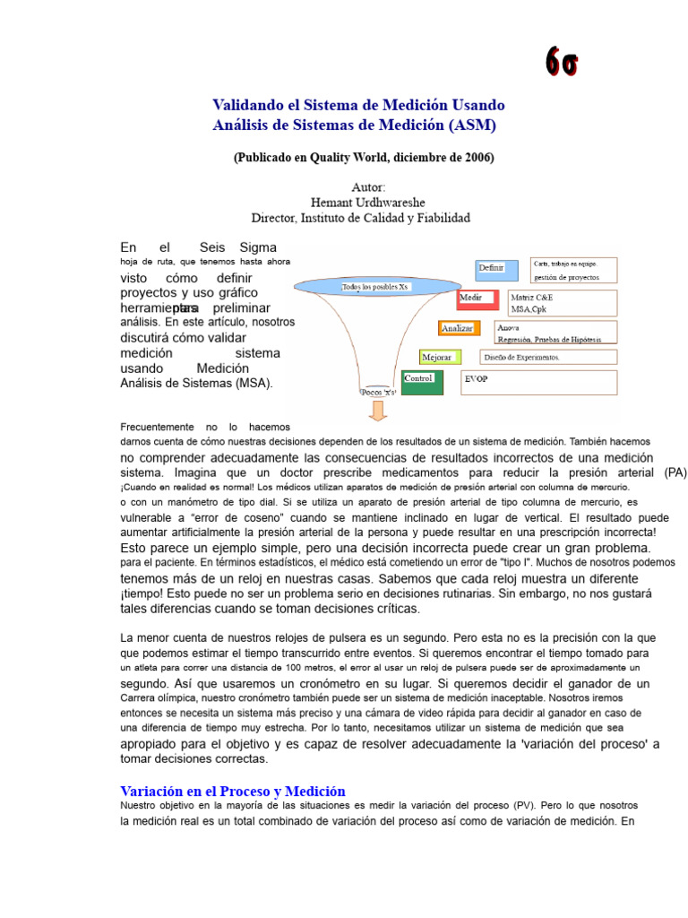Msa (NDC) | PDF | Medición | Desviación Estándar