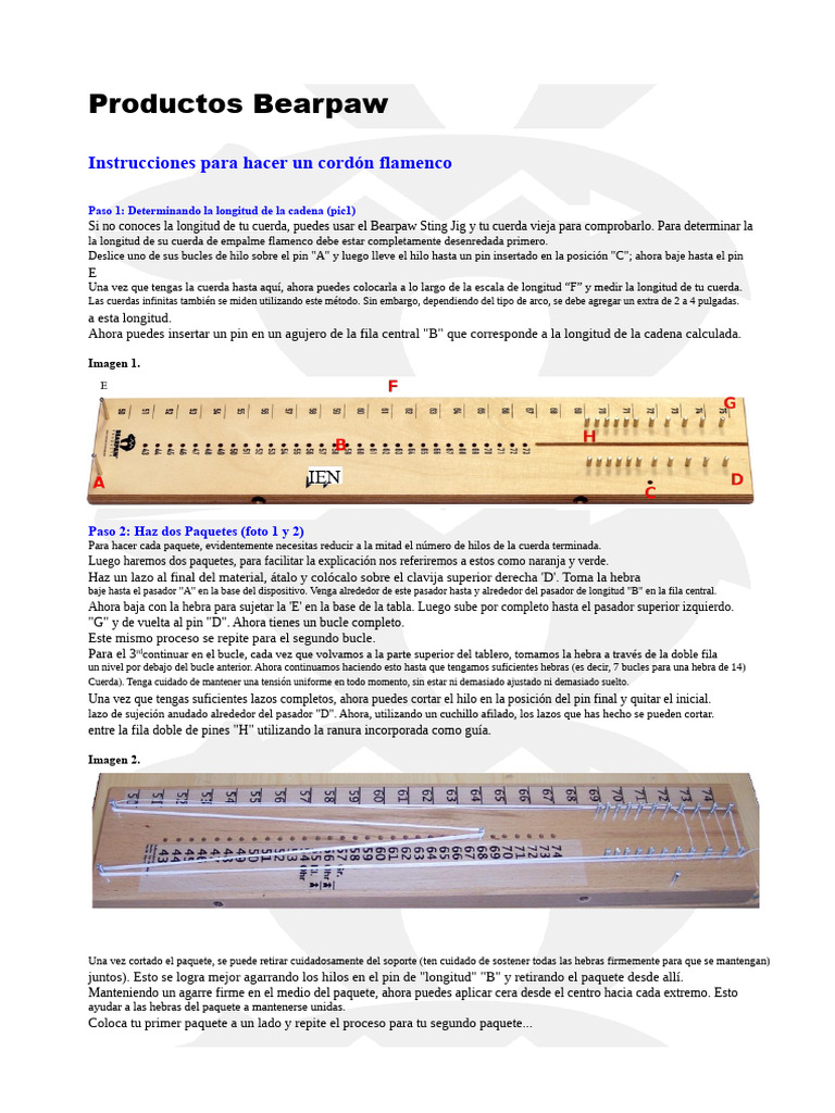 Instrucciones Del StringBoard 50068 | PDF | Cuerda | Longitud