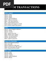 SAP MM Transaction Keys CheatSheet | PDF