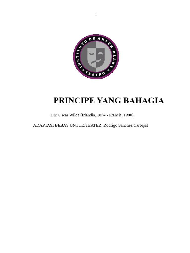Adaptasi Sang Pangeran Bahagia Oscar Wilde | PDF