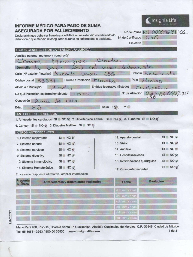 Informe Medico | PDF