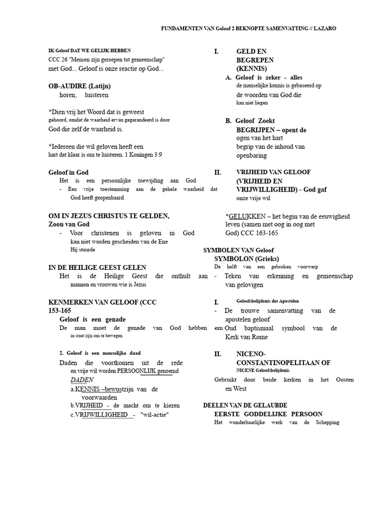 Fundamenten Van Het Geloof | PDF