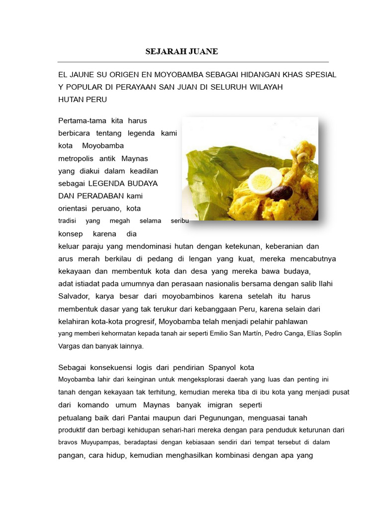 Sejarah Juane di Moyobamba | PDF
