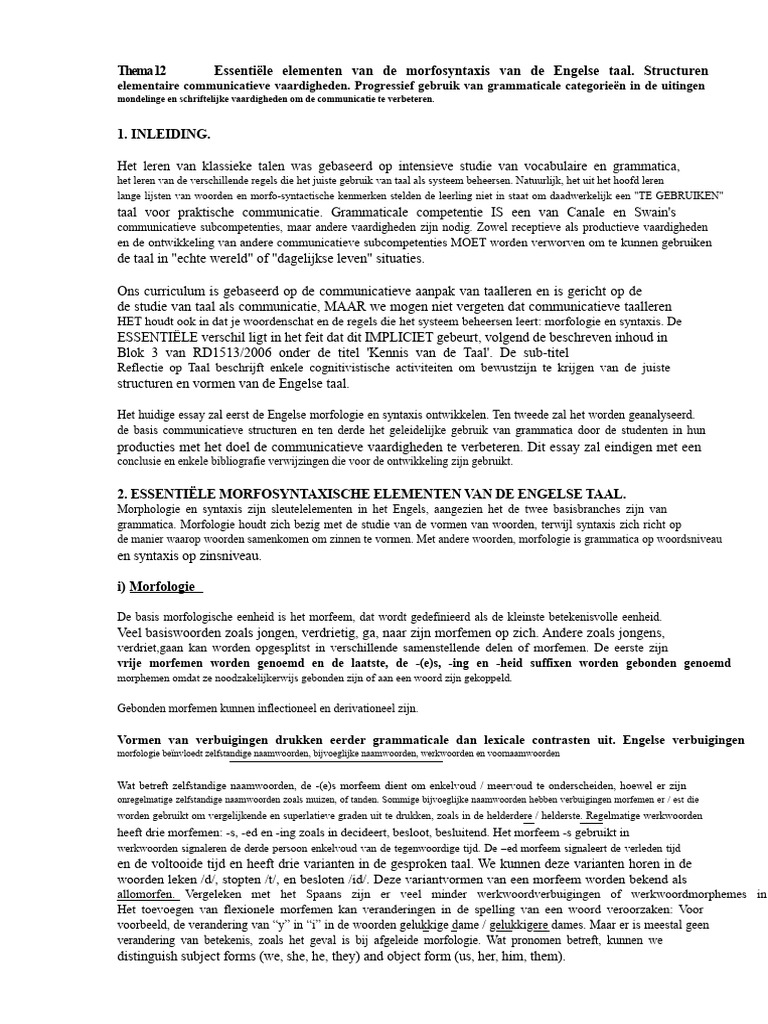 Onderwerp 12 Opleidingen Voor Leraar Engels | PDF