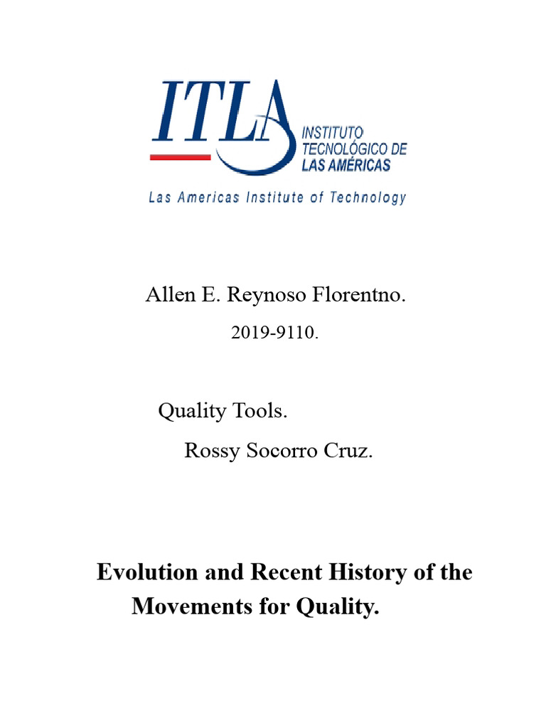 Evolution of Quality Management | PDF