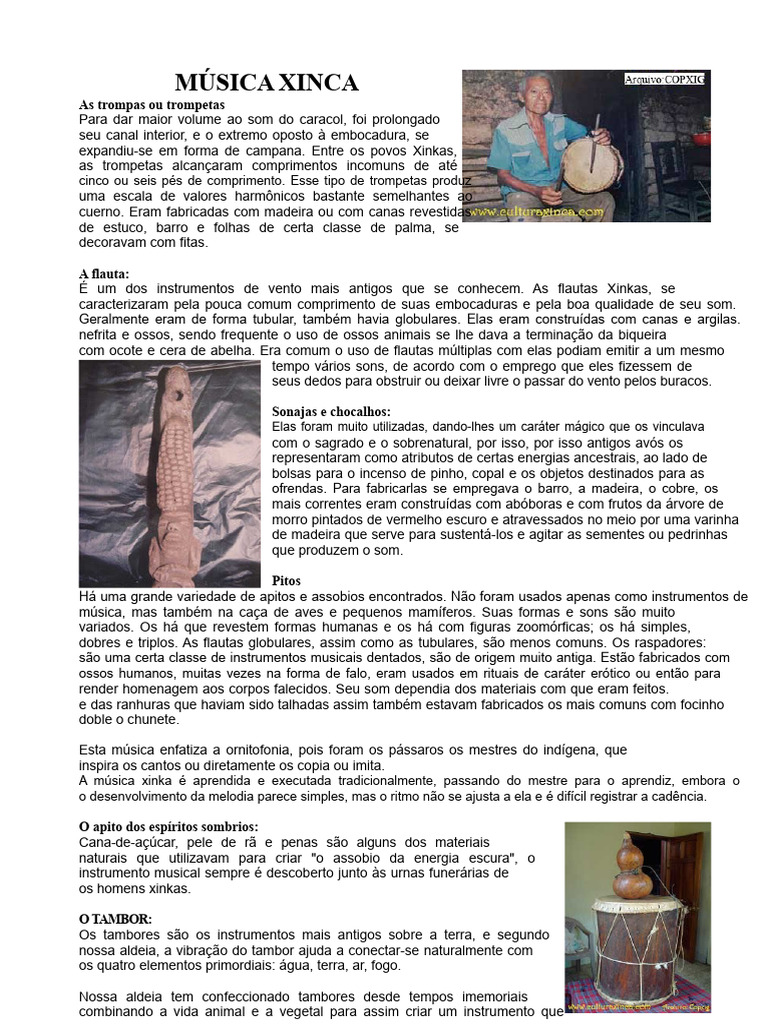 Música Xinca Guatemala | PDF | Flauta | Cidade