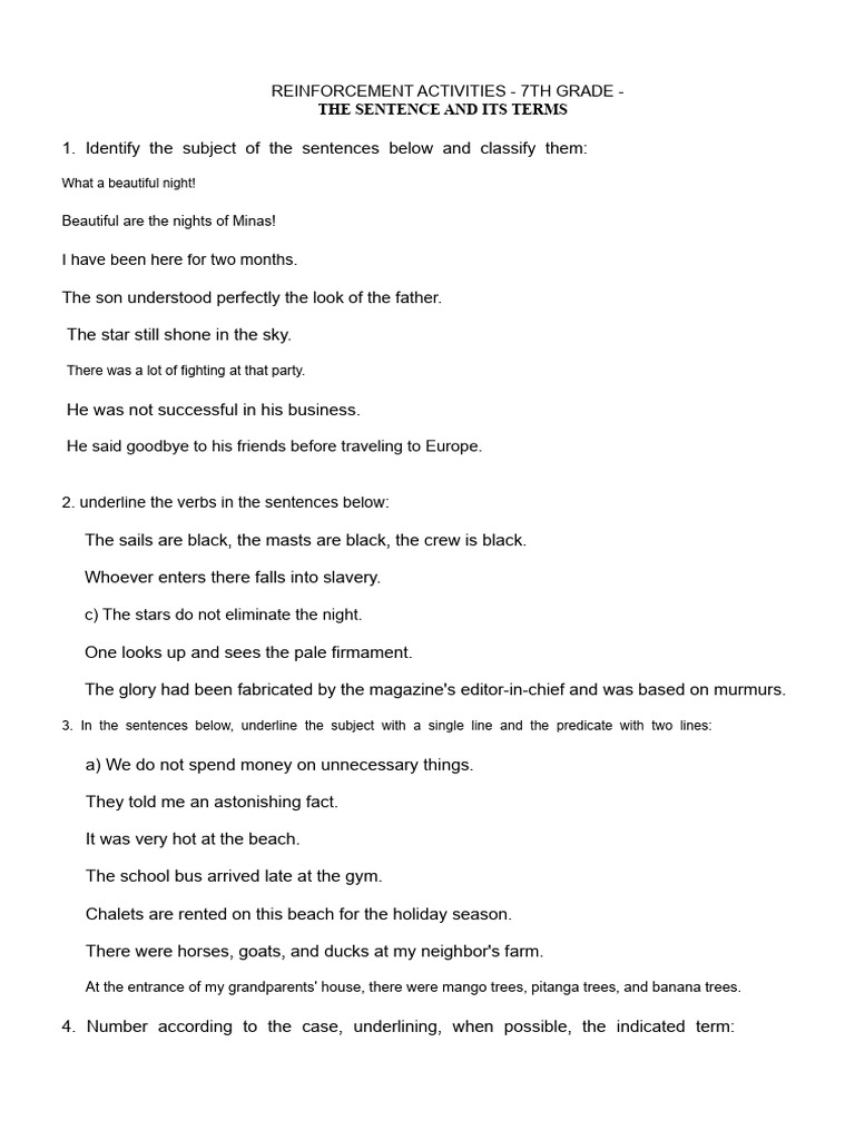 Portuguese exercises | PDF | Subject (Grammar) | Linguistic Morphology