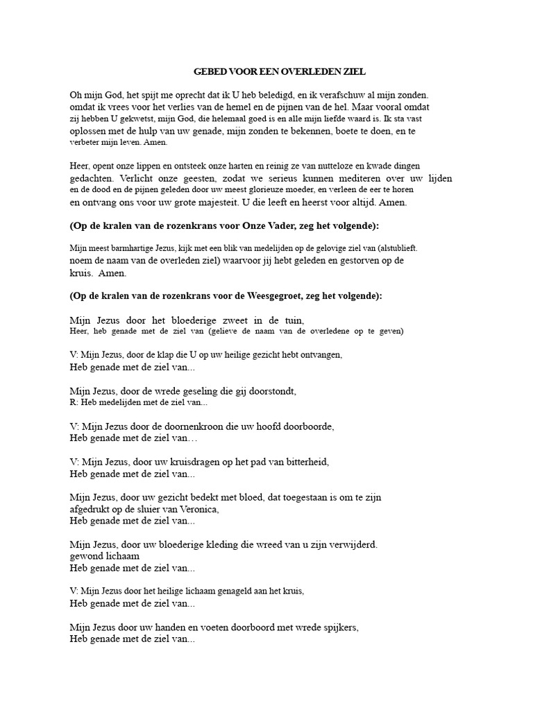 Gebed Voor Een Overledene | PDF