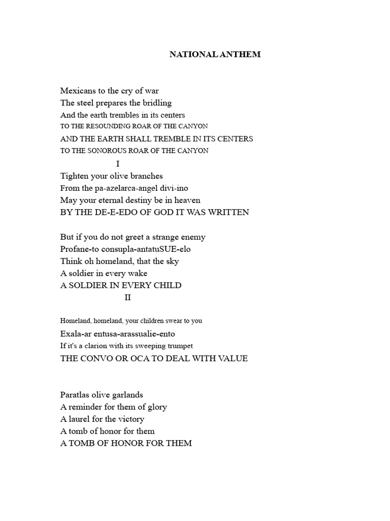 Preschool National Anthem | PDF
