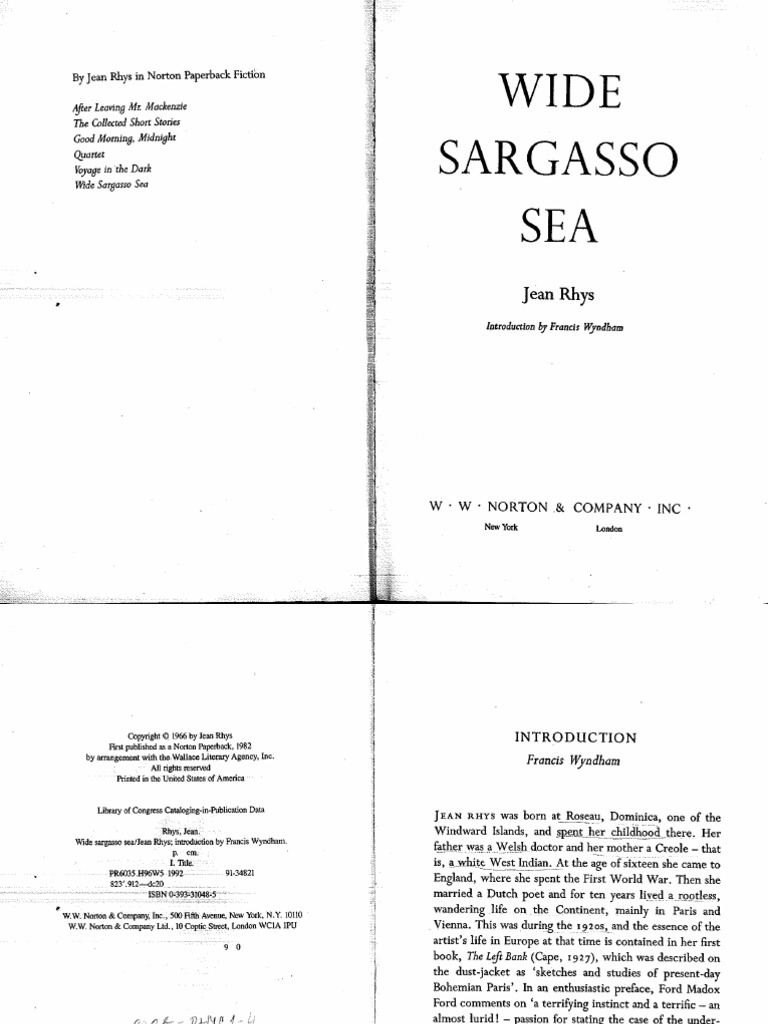 Wide Sargasso Sea | PDF