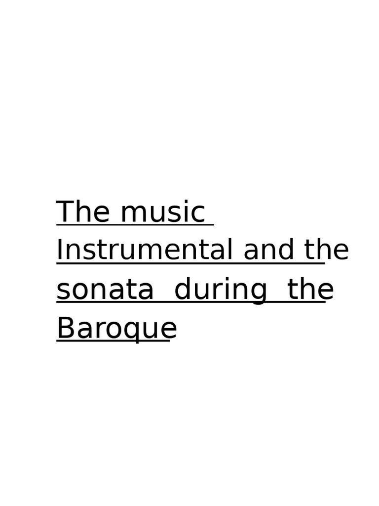 Understanding Baroque Sonata Forms | PDF | Sonata | Baroque Music