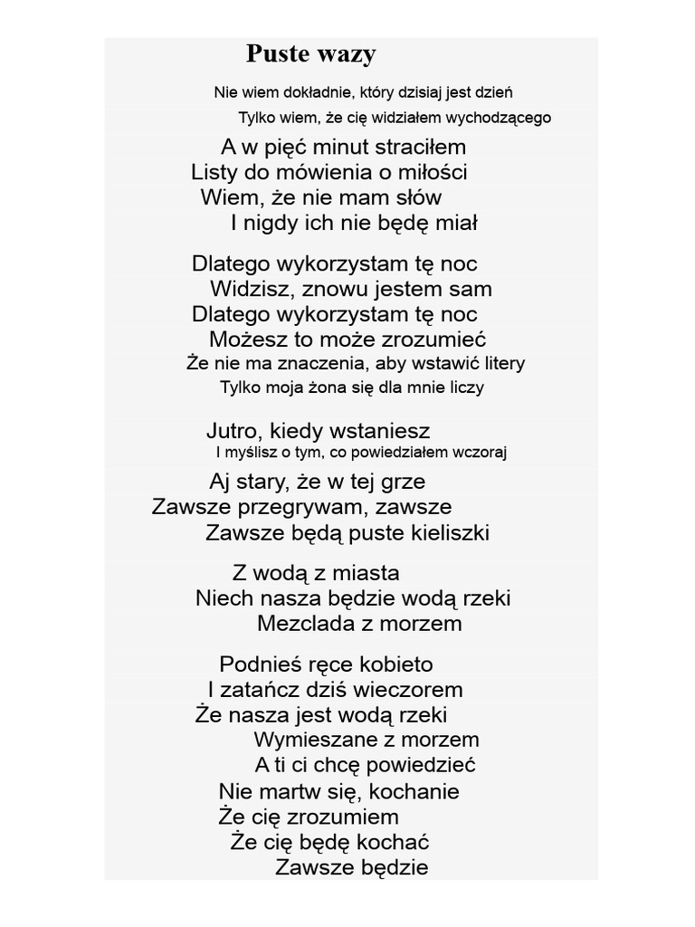 Teksty Piosenek | PDF