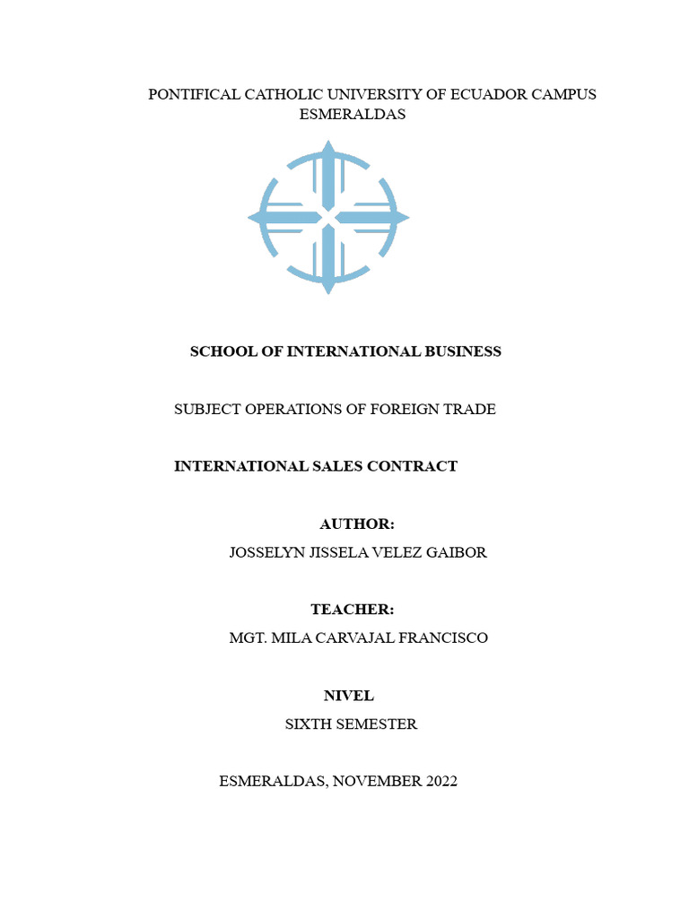 International Purchase Sale Contract | PDF | Business | Economies