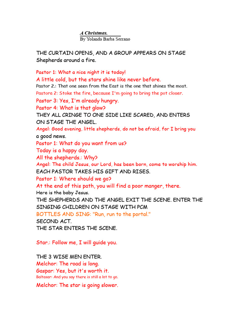 Theater Script "A Christmas" | PDF | Biblical Magi
