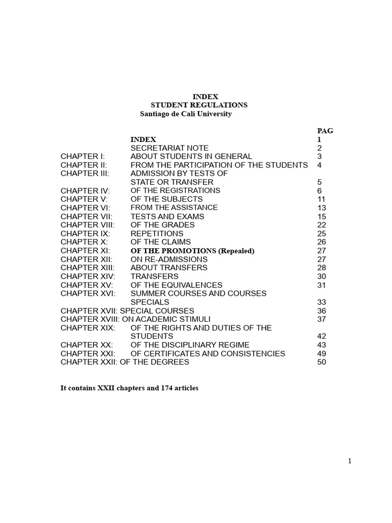USC Student Regulations Overview | PDF | University And College ...