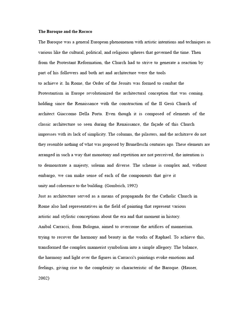 Gombrich Baroque and Rococo | PDF | Baroque | The Arts