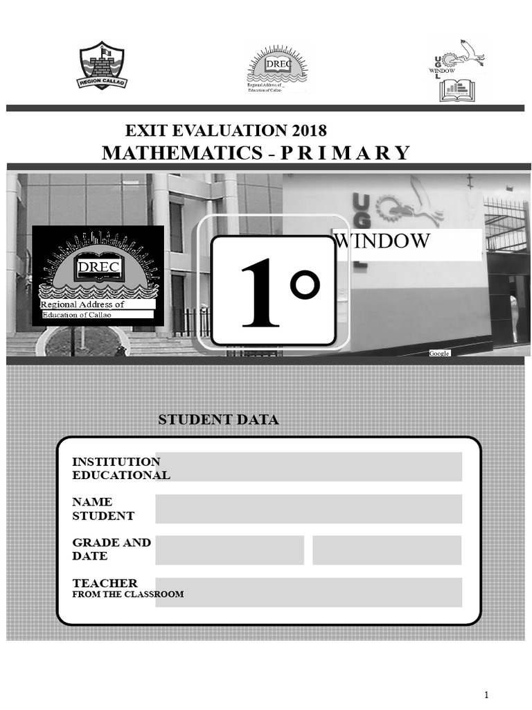 1st GRADE EXIT EVALUATION OF MATHEMATICS | PDF | Mathematics | Quantity