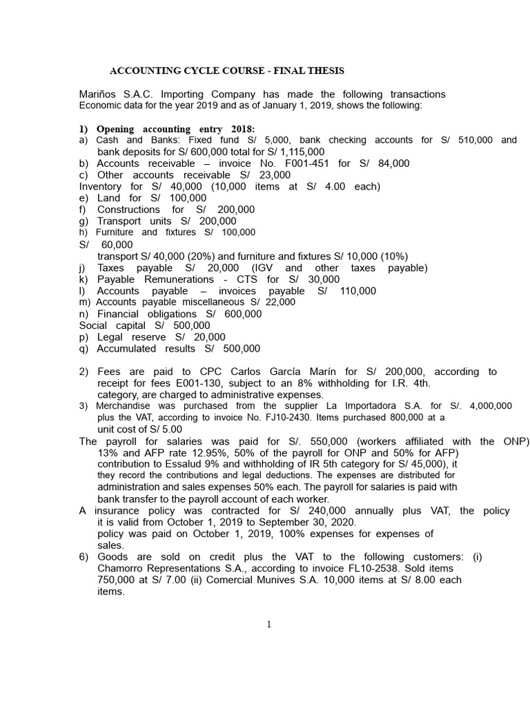 Monograph Final Work Accounting Cycle 10966 UTP | PDF | Dividend | Expense